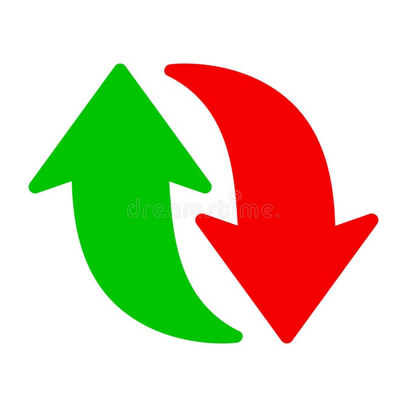 Arrow up and down - stock stock vector. Illustration of arrow - 121724975