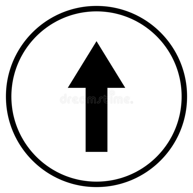 Arrow up Icon in Circle stock illustration. Illustration of high ...
