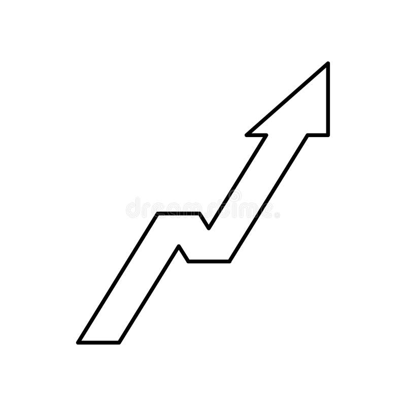 Arrow up increase icon stock vector. Illustration of chart - 90632562