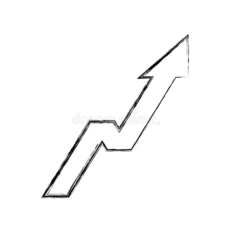 Arrow up increase icon stock vector. Illustration of chart - 90632562