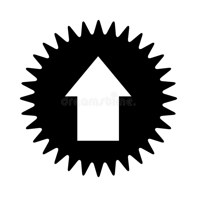 Arrow Up Label or Emblem Icon Image Stock Vector - Illustration of ...