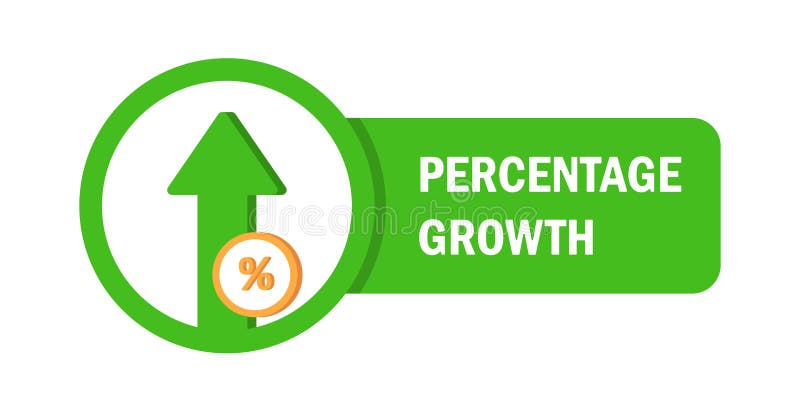Arrow Up with Percentage. Increasing Profit. Vector Illustration Stock ...