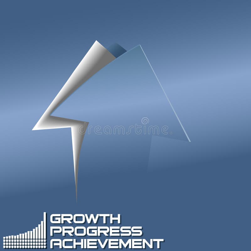 Arrow Up Progress Cut Out Curl Page Stock Vector - Illustration of ...