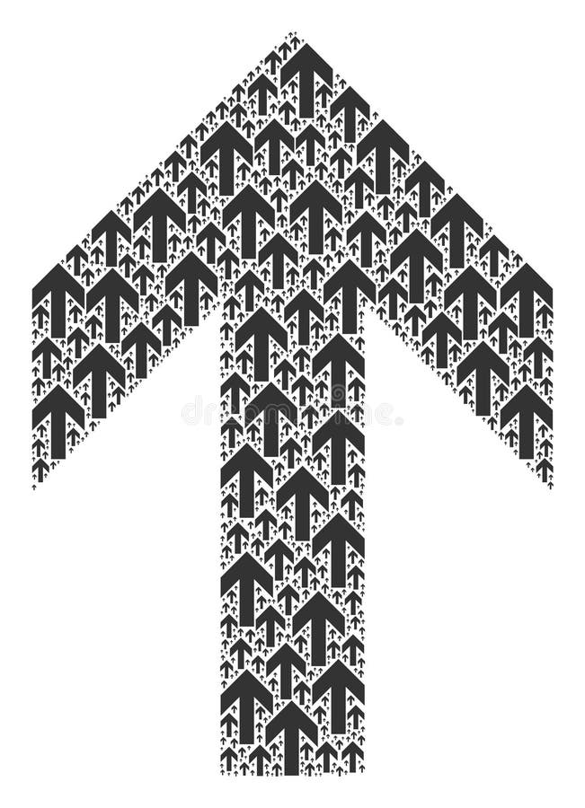Arrow Up Recursion Mosaic of Itself Icons Stock Vector - Illustration ...