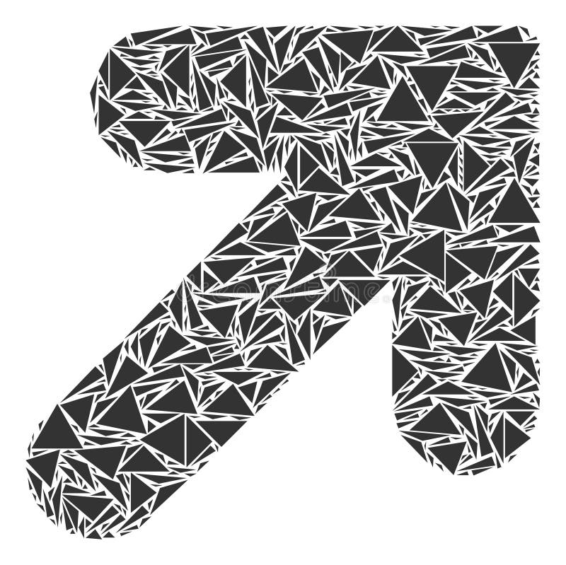 Arrow Up Right Collage of Triangles Stock Vector - Illustration of ...