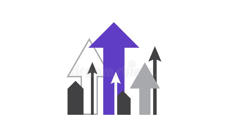 Arrow Up Set. Rise, Increase Arrows. Growth Symbol Isolated. Direction ...