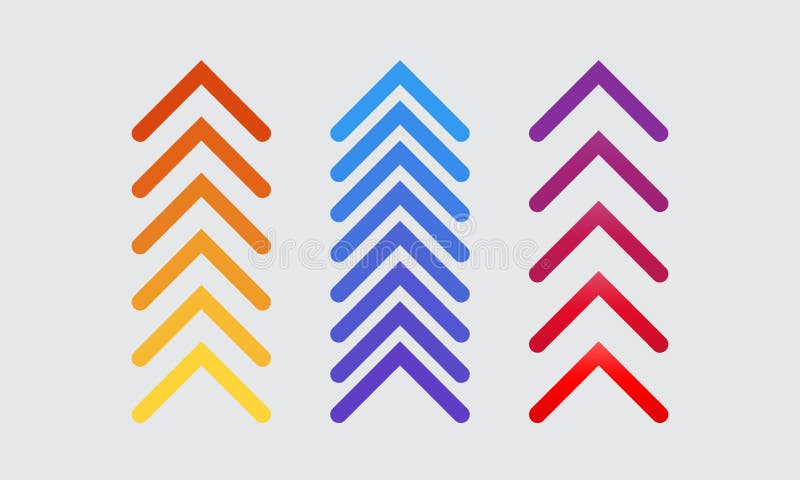 Arrow Up Set. Rise, Increase Arrows. Growth Symbol Isolated. Direction ...