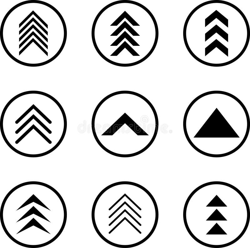 Arrow Up Side Direction Inside the Black Circle. Black Arrow Button ...