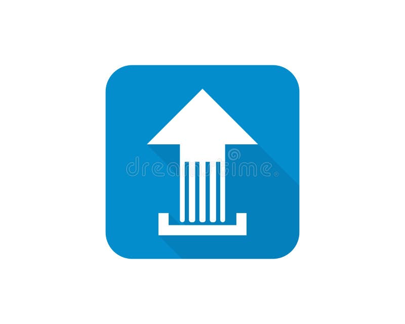 Arrow Upload Icon Logo Design Template Stock Vector - Illustration of ...