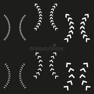 Arrow Vector Curve. Direction Pointer Shape. Chevron Symbol Set. Black ...