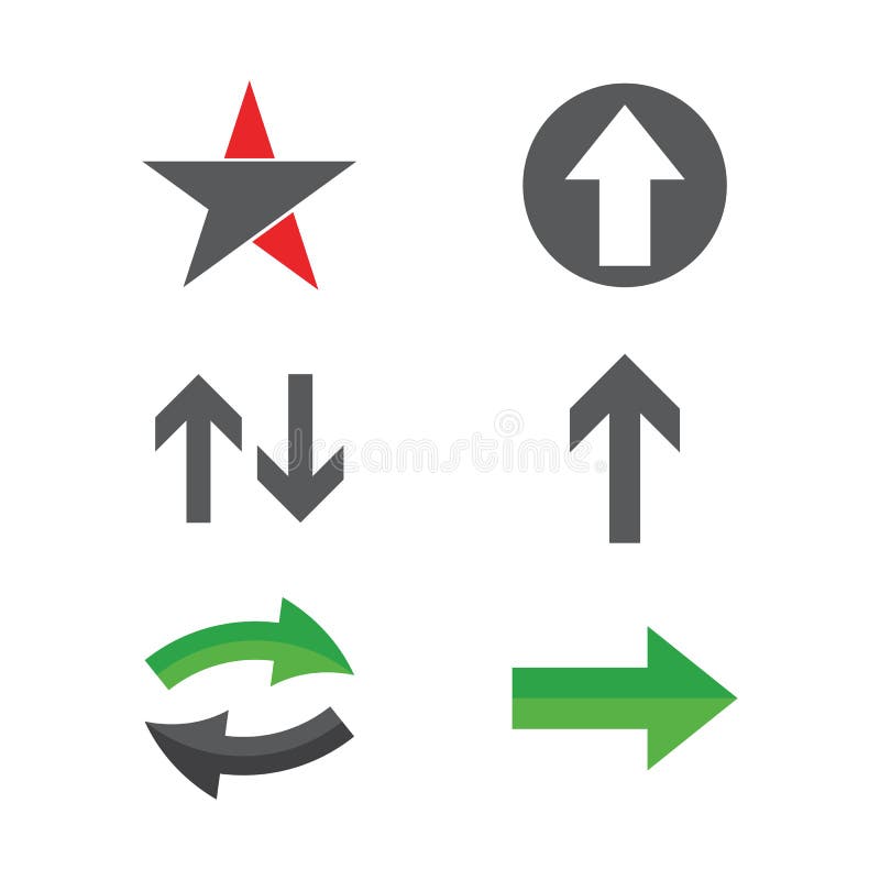 Arrow Vector Illustration Icon Template Design Stock Vector ...