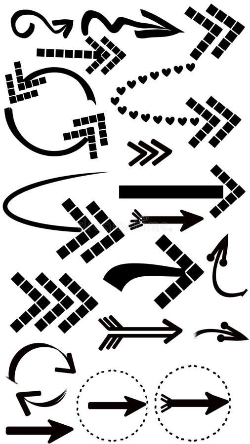 Arrow Set for Work Presentation Stock Illustration - Illustration of ...