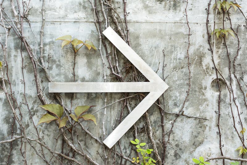 Arrow on the wall stock photo. Image of wall, plant, nature - 76432976