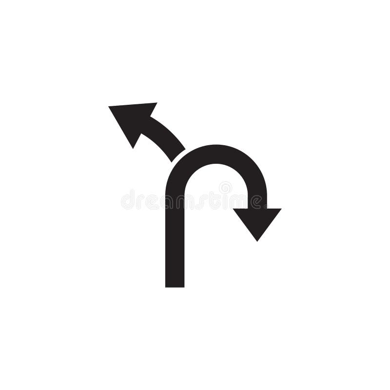 Arrow Way Path Icon Logo Design Vector Template Stock Vector ...