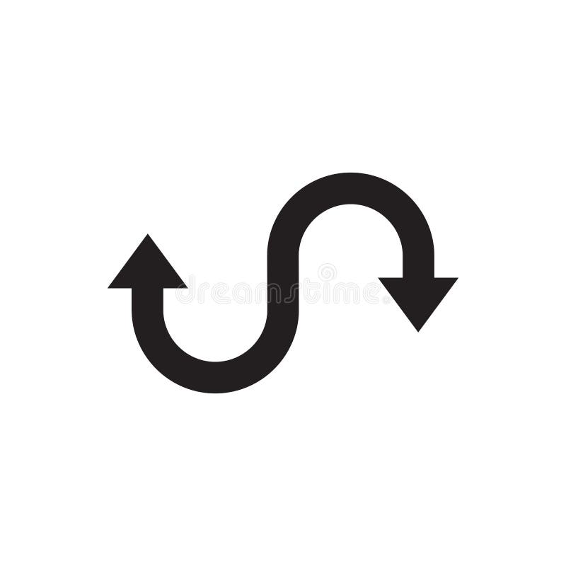 Arrow Way Path Icon Logo Design Vector Template Stock Vector ...