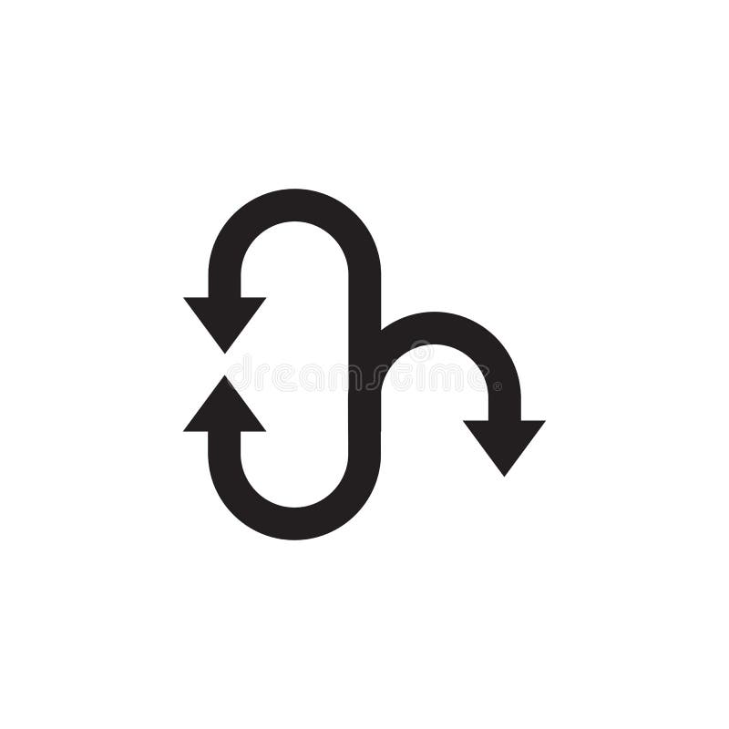 Arrow Way Path Icon Logo Design Vector Template Stock Vector ...