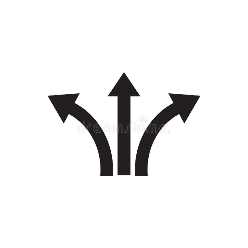 Arrow Way Path Icon Logo Design Vector Template Stock Vector ...