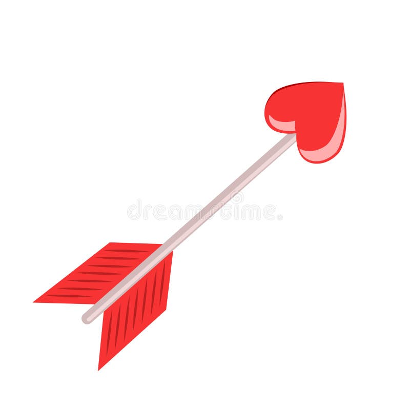 Arrow Weapon with Red Heart Symbol. Vector Illustration Stock Vector ...