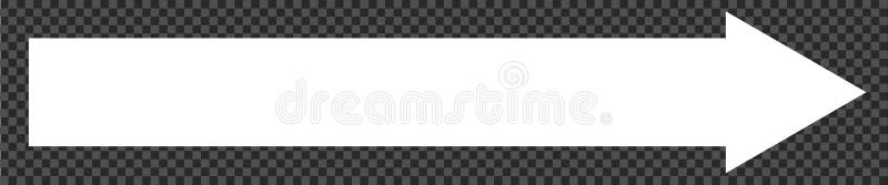 Arrow White Pointer Sign, Big Long Direction Arrow Icon - Vector Stock ...