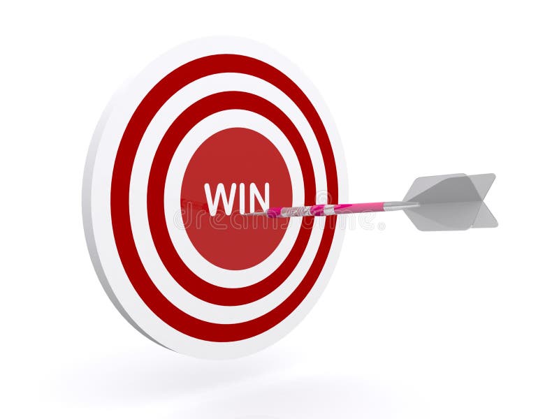 Arrow in a win target stock illustration. Illustration of successful ...