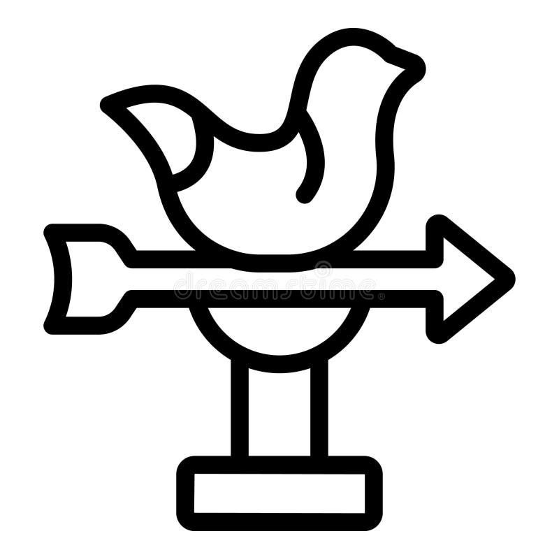 Arrow Wind Indicator Icon Outline Vector. Animal Arrow Stock ...