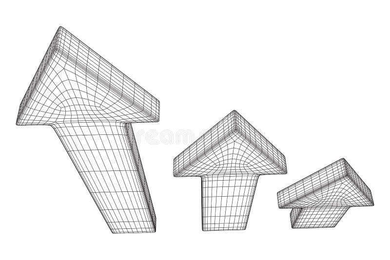 Wireframe arrow low poly stock vector. Illustration of future - 139480135