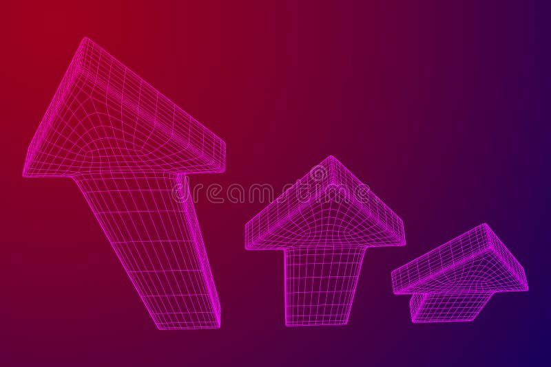 Wireframe arrow low poly stock vector. Illustration of drawing - 138829292