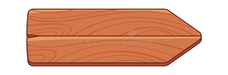 Arrow Wooden Board Left Direction Stock Vector - Illustration of frame ...