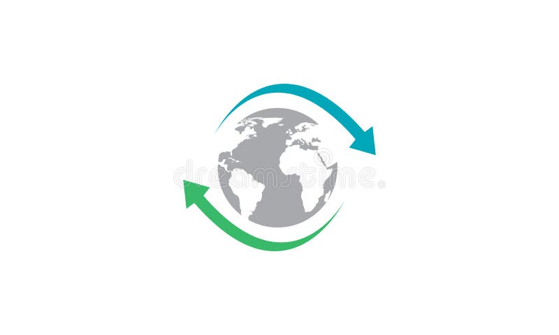 Arrow with World Globe Logo Symbol Icon Vector Graphic Design Stock ...