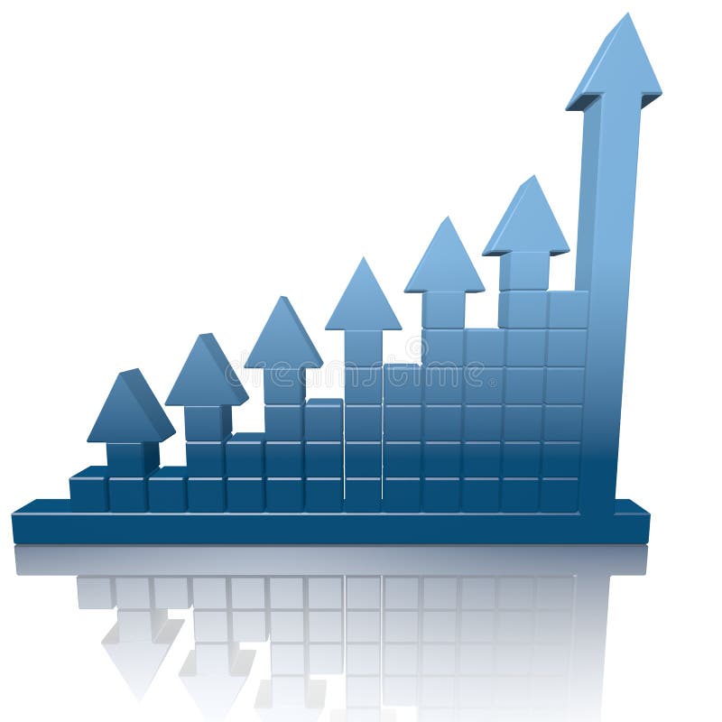 Growth Chart Upward Progress Arc Stock Vector - Illustration of growth ...