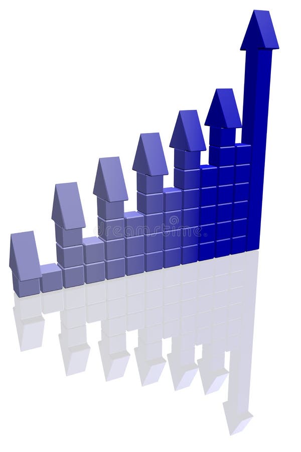 Arrowed chart bar stock illustration. Illustration of arrow - 20805823
