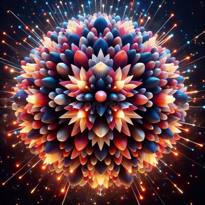 91 53. Arrowhead Shells_ Large, Spherical Fireworks Th Stock Photo ...