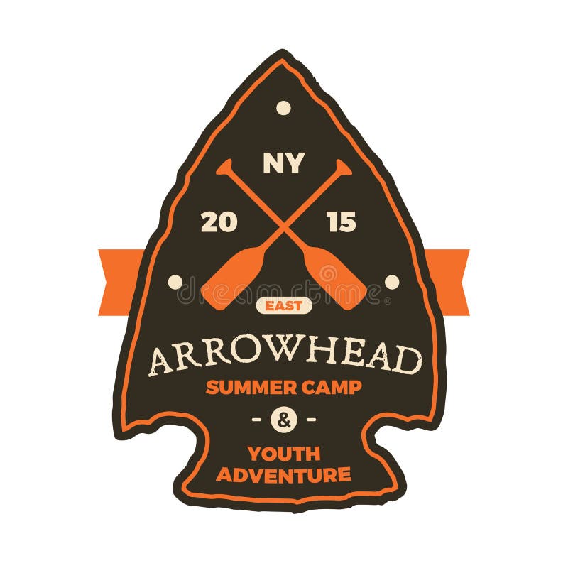Arrowhead sign stock vector. Illustration of badge, brown - 54329792