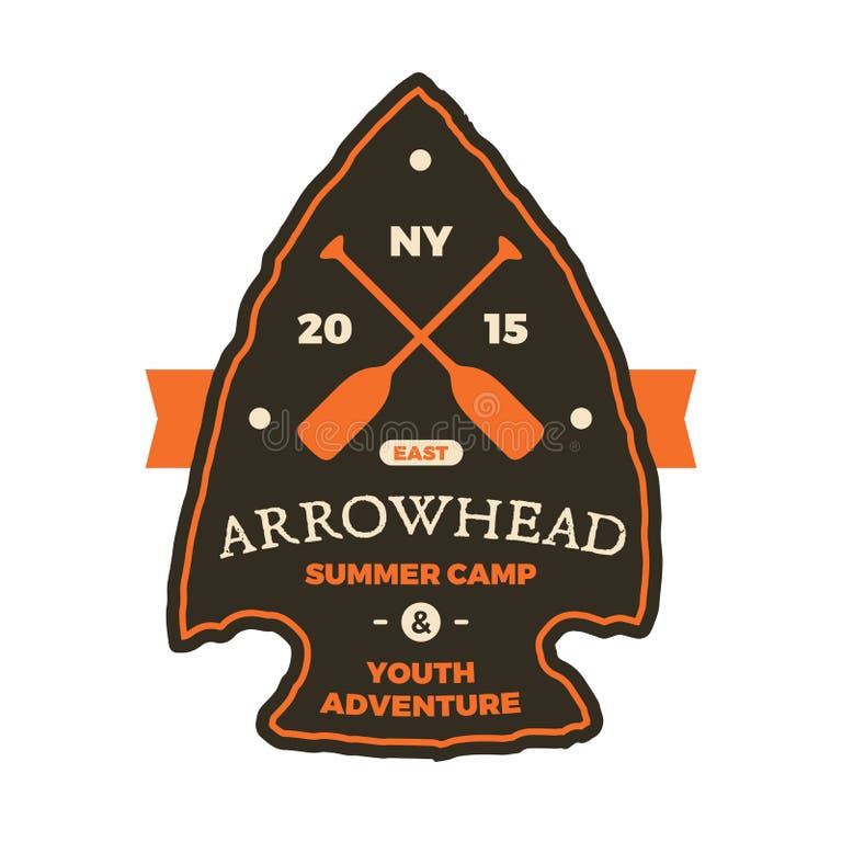 Arrowhead sign stock vector. Illustration of badge, brown - 54329792