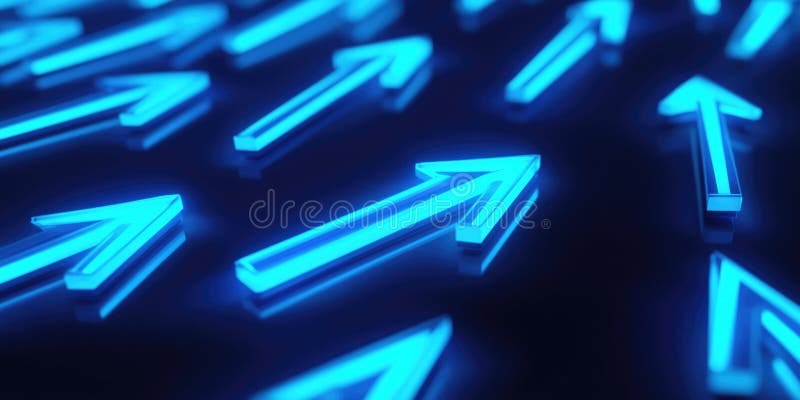 Arrowheads on a Gray Background Stock Photo - Image of generated ...
