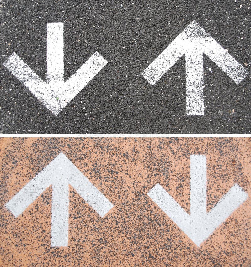 Arrows stock image. Image of lane, pavement, pointer - 13817183