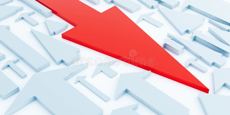 Burst through arrow stock illustration. Illustration of escalating ...