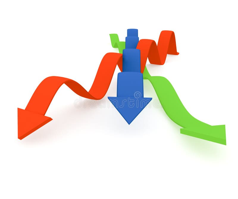 Up and Down Arrows Break Up the Floor and Ceiling Stock Illustration ...