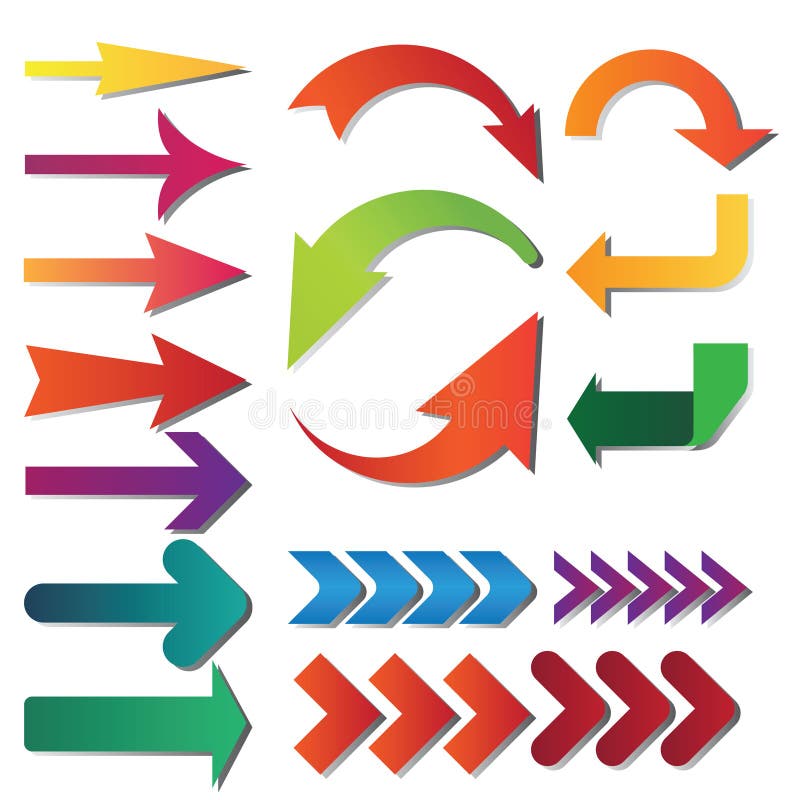 Horizontal Arrows Apart stock vector. Illustration of direct - 6261577