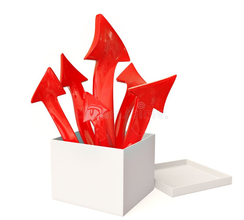 Arrow Box stock illustration. Illustration of bundle, distribute - 5123349