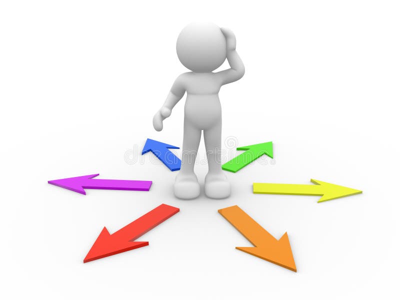 3d man in circular chart stock illustration. Illustration of ...