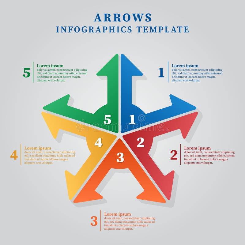 Arrow Process Infographics Design Template. Business Concept ...