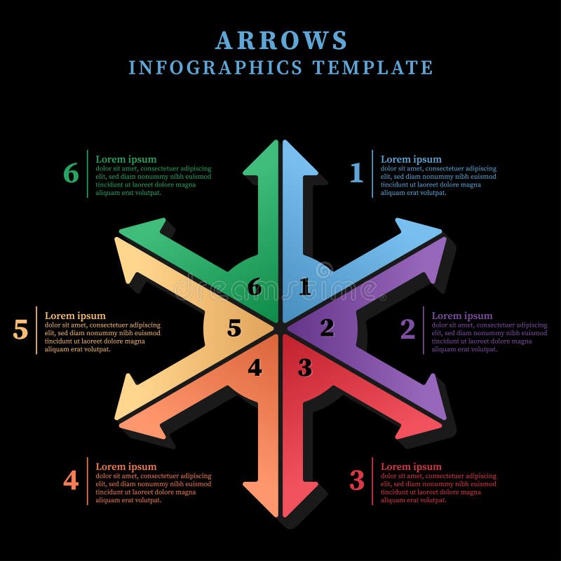 Arrow Process Infographics Design Template. Business Concept ...