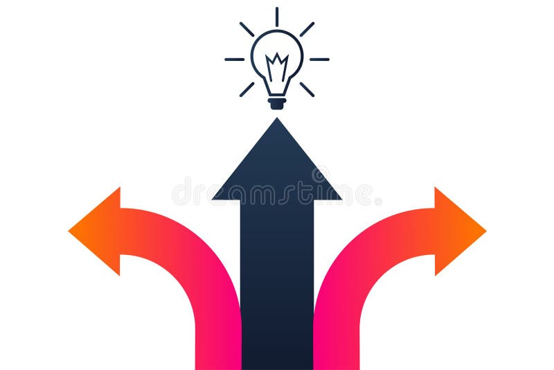 Different Colored Arrows Pointing or Moving To Different Directions ...