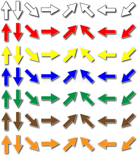 Arrows All Directions Stock Illustrations – 521 Arrows All Directions ...