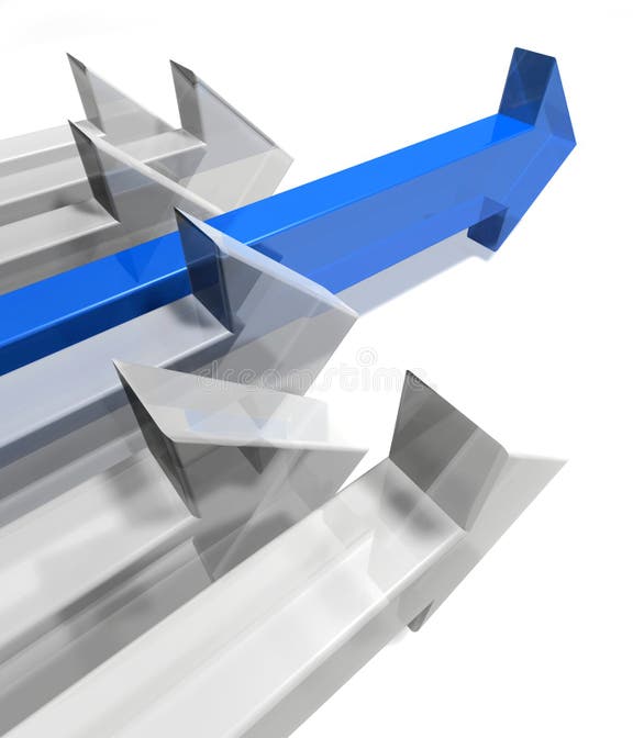 Arrows Pointing One Direction Stock Illustrations – 761 Arrows Pointing ...