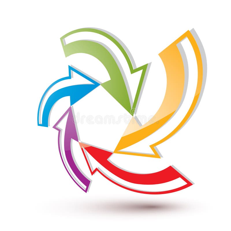 Arrows Abstract Conceptual Symbol Template. Stock Vector - Illustration ...