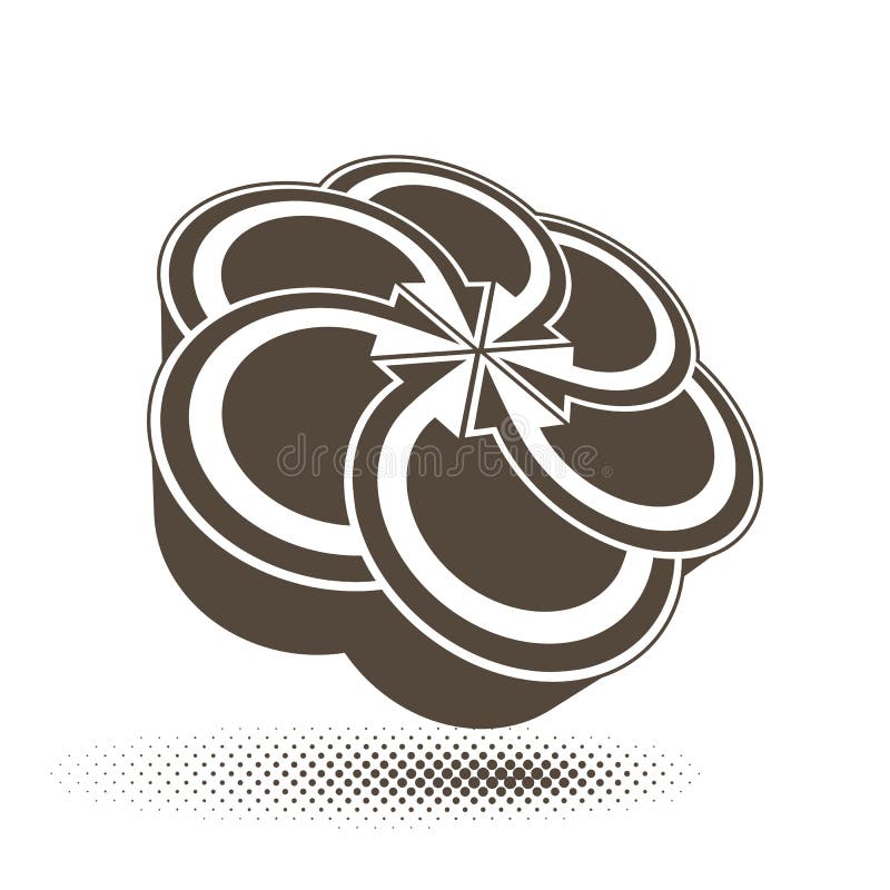 Arrows Abstract Loop Symbol Vector Conceptual Pictogram Template