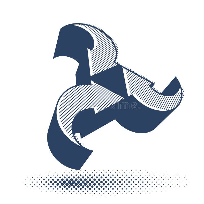 Arrows Abstract Loop Symbol Vector Conceptual Pictogram Template