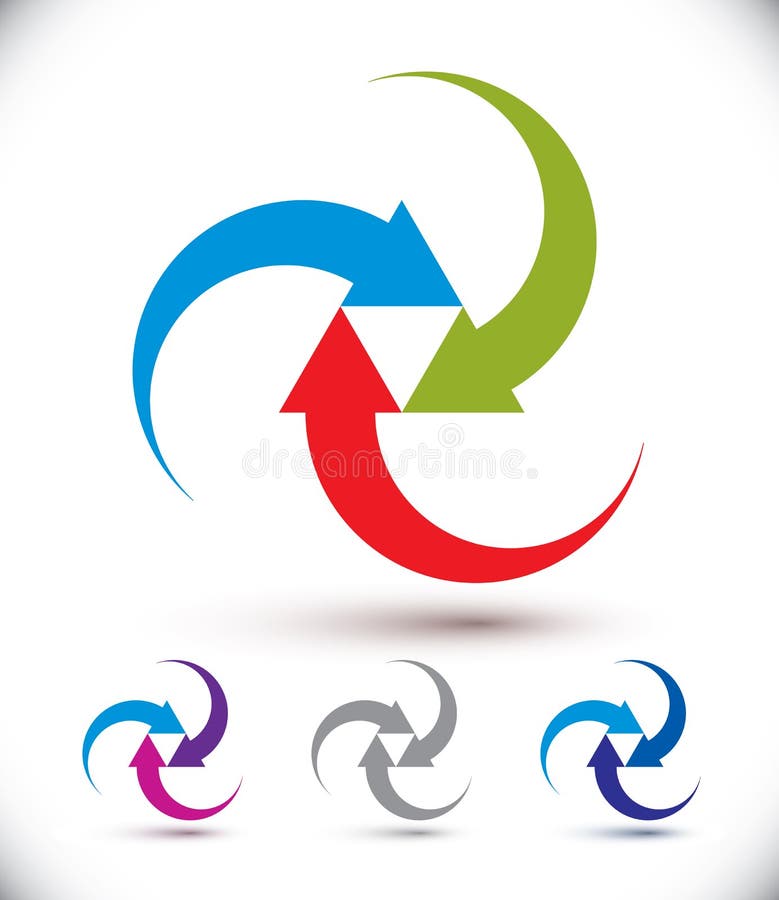 Arrows Abstract Loop Symbol, Vector Conceptual Pictogram Template ...